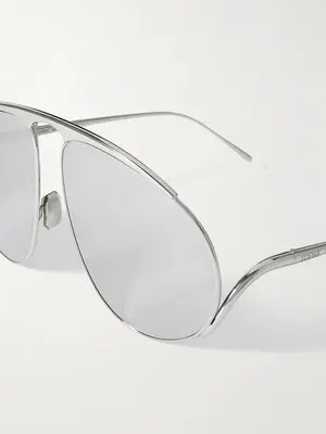 Loewe Tone Aviator Sunglasses - Silver