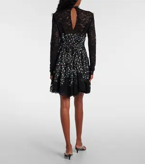 Rabanne Floral Lace Mini Dress