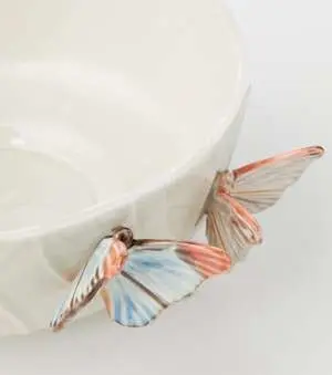 BORDALLO PINHEIRO Cloudy Butterflies Salad Bowl Claudia Schiffer - Multicoloured