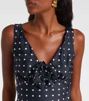 RODARTE Polka-dot Silk Twill Minidress - Black
