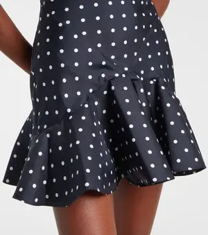 RODARTE Polka-dot Silk Twill Minidress - Black