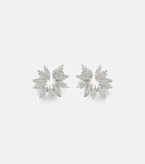 Yeprem 18kt White Gold Diamond Earrings - Silver