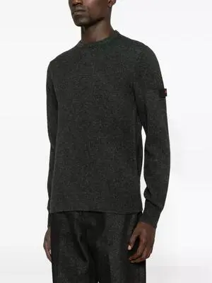 Peuterey Crew Neck Sweater With Patch Logo - Grey