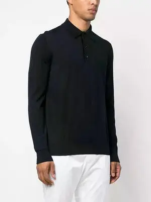 Giorgio Armani Button-front Long-sleeved Polo Shirt
