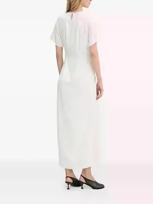 SAMSOE SAMSOE Ruched Midi Dress - White