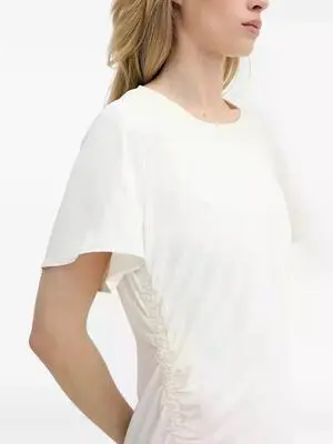 SAMSOE SAMSOE Ruched Midi Dress - White