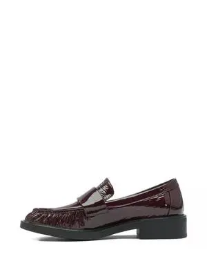 STRATEGIA SHOES Patent Leather Loafers With Fringed Detail