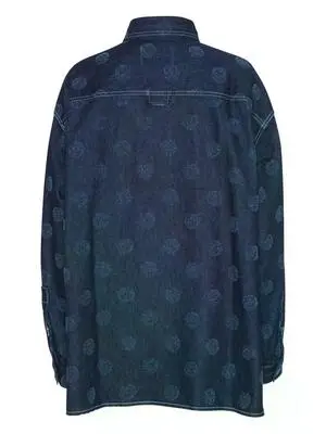 Henrik Vibskov Needle-punch Dotted Denim Shirt - Blue