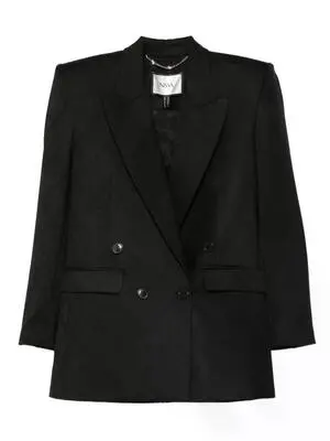 NISSA Double-breasted Textured Jacket