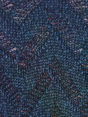 Henrik Vibskov Navy Chevron Pattern Turtleneck Sweater