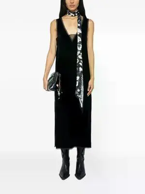 Zadig&Voltaire Lace-insert Midi Dress - Red