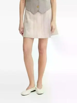 BRUUNS BAZAAR Pinstripe Tailored Shorts - Neutrals