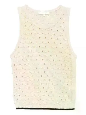 FRAME Bauble Knit Tank Top - Neutrals