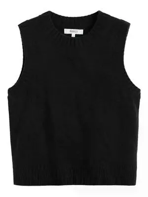 Chinti & Parker Chinti & Parker Crew Neck Ribbed Vest Black