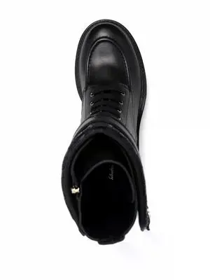 FERRAGAMO Shiraz Leather Combat Boots