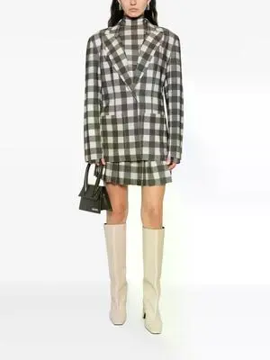 Norma Kamali Checked Single-breasted Blazer - Green