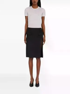 FERRAGAMO Double Slit Midi Skirt