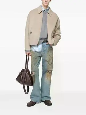Acne Studios Cashmere-blend Zip-front Jacket