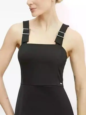 Armani Exchange Buckle-strap Flared Mini Dress