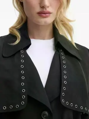 BRUUNS BAZAAR Eyelet Embellishment Belted Coat