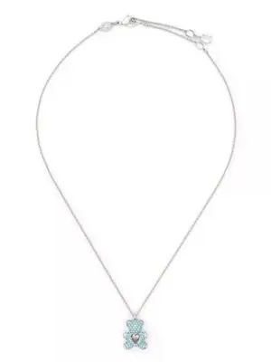 SWAROVSKI Teddy Heart Necklace - Silver