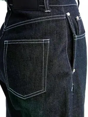 Sunnei Dark Contrast Stitch High Waist Jeans