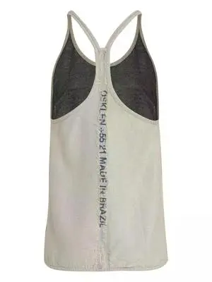 OSKLEN Sleeveless Crewneck Top With Embroidered Logo Detail