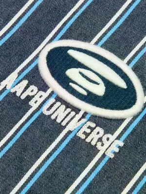 AAPE BY *A BATHING APE Striped Embroidered Shirt - Blue