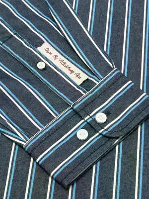AAPE BY *A BATHING APE Striped Embroidered Shirt - Blue