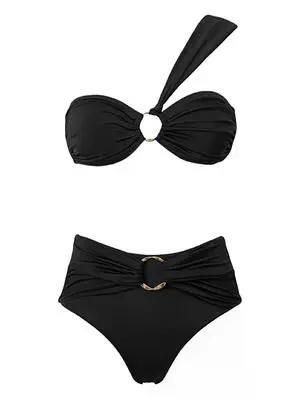 SOFIA ERHAN One-shoulder Bikini With Ring Detail - Black