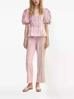 Stine Goya Balloon Sleeve Cotton Top - Pink