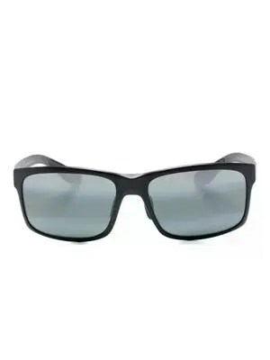 Maui Jim Pokowai Arch Rectangle Frame Sunglasses - Black