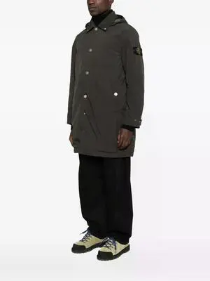 Stone Island Hooded Buttoned Coat