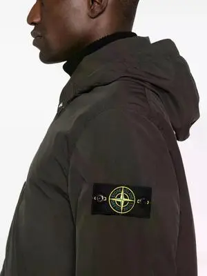 Stone Island Hooded Buttoned Coat