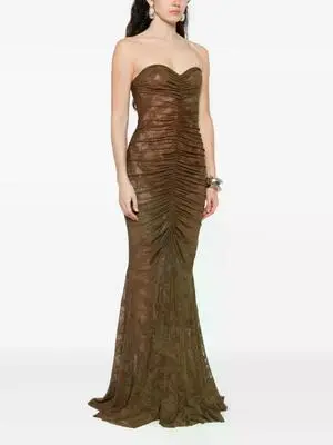Norma Kamali Strapless Fishtail Maxi Dress