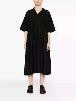 By Walid Cotton Collared Midi Dress