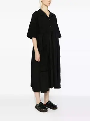 By Walid Cotton Collared Midi Dress