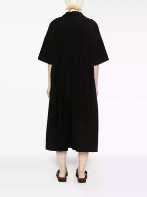 By Walid Cotton Collared Midi Dress