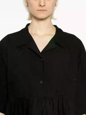 By Walid Cotton Collared Midi Dress
