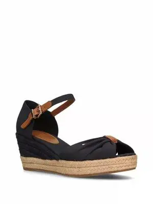 Tommy Hilfiger Open-toe Wedge Espadrilles With Buckle Fastening