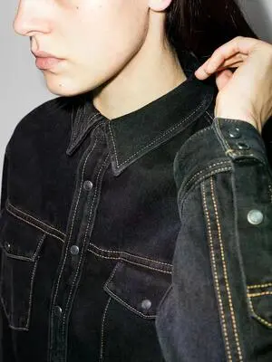 Wardrobe.NYC Oversized Denim Button Jacket