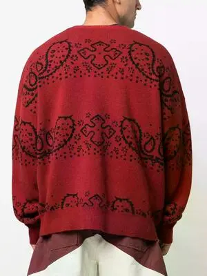 Rhude Bandana Jacquard Cardigan - Red