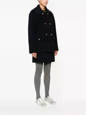 P.a.r.o.s.h Double-breasted Peacoat With Gold Button Detail