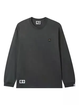 FINGERCROXX Logo-patch Long-sleeved Sweatshirt - Grey