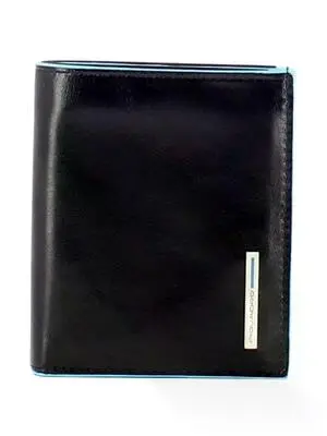 PIQUADRO Leather Trimmed Wallet - Black