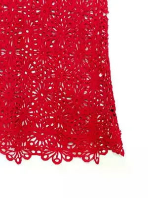Norma Kamali Floral Lace Skirt