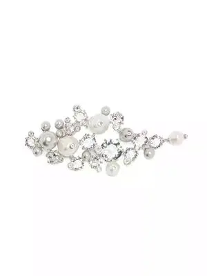 SWAROVSKI Crystal-Pearl Brooch Silver