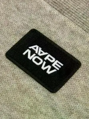 AAPE BY *A BATHING APE Cardigan With Ape Head Logo - Neutrals