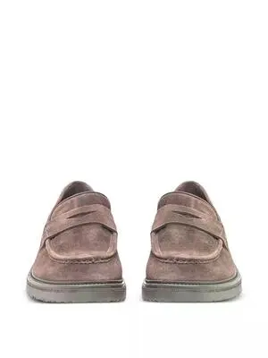 STURLINI FIRENZE Penny Suede Loafers - Brown