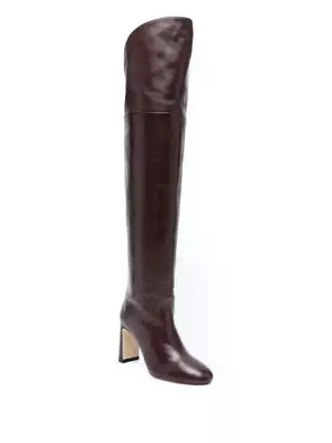 STUART WEITZMAN 90mm Block-heel Over-the-knee Boots - Red